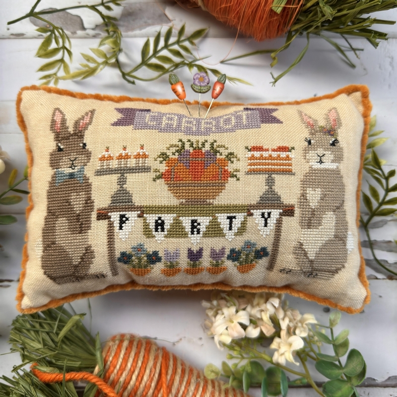 Carrot Party [Puntini Puntini] - $10.00 : GaRon Stitchery